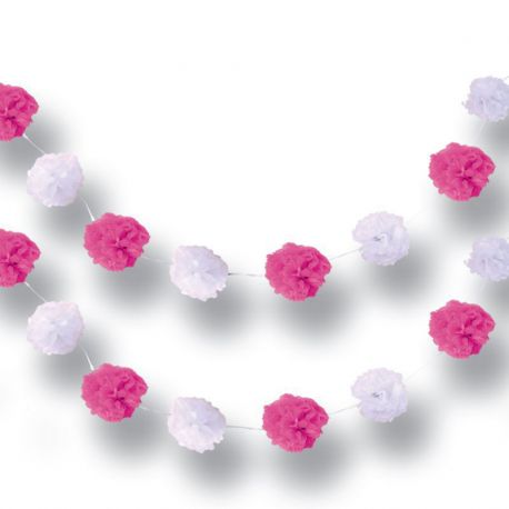 Slinger met Pompoms 3 meter - FeestjesMix